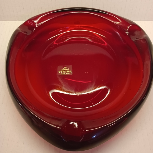 Vintage | Art | Vintage Viking Ruby Ashtray | Poshmark